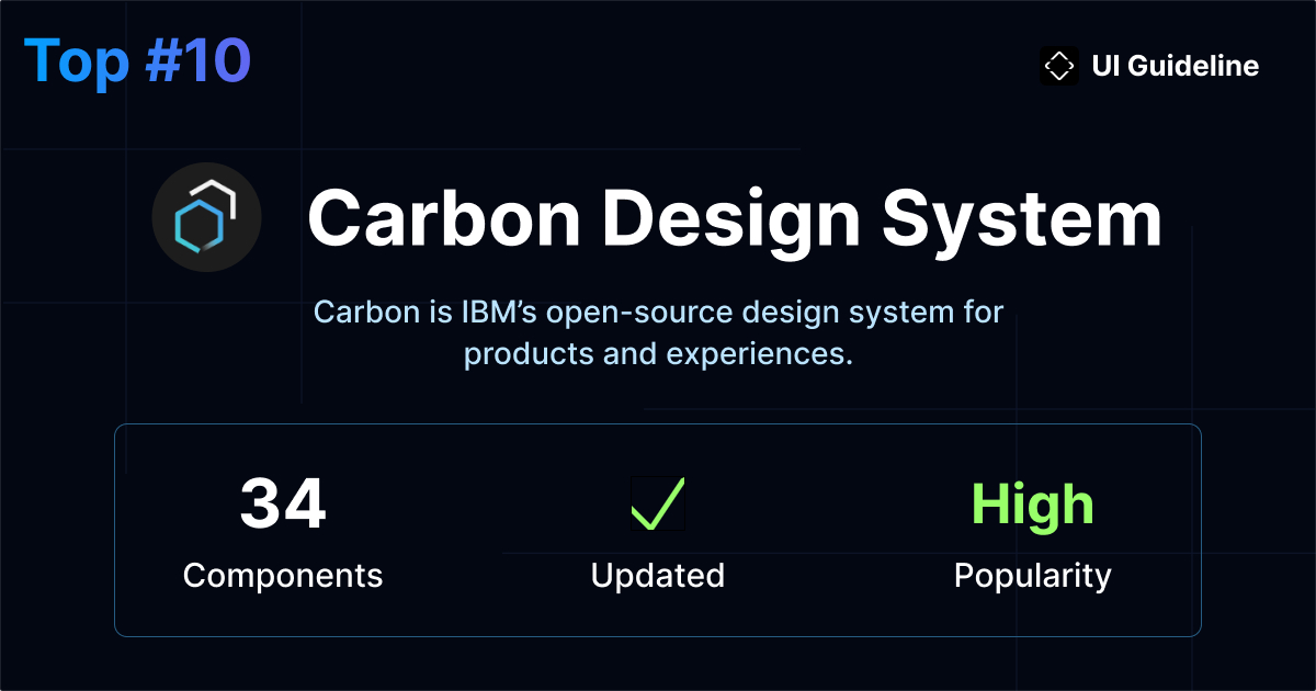 Carbon Design System - UI Guideline