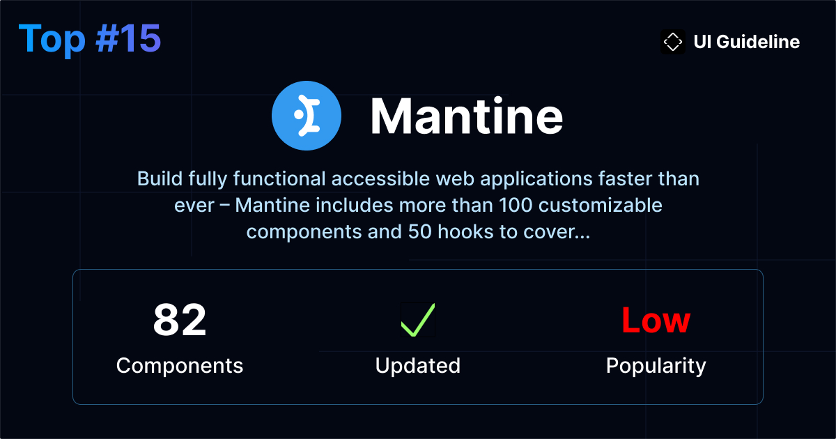 Mantine - UI Guideline