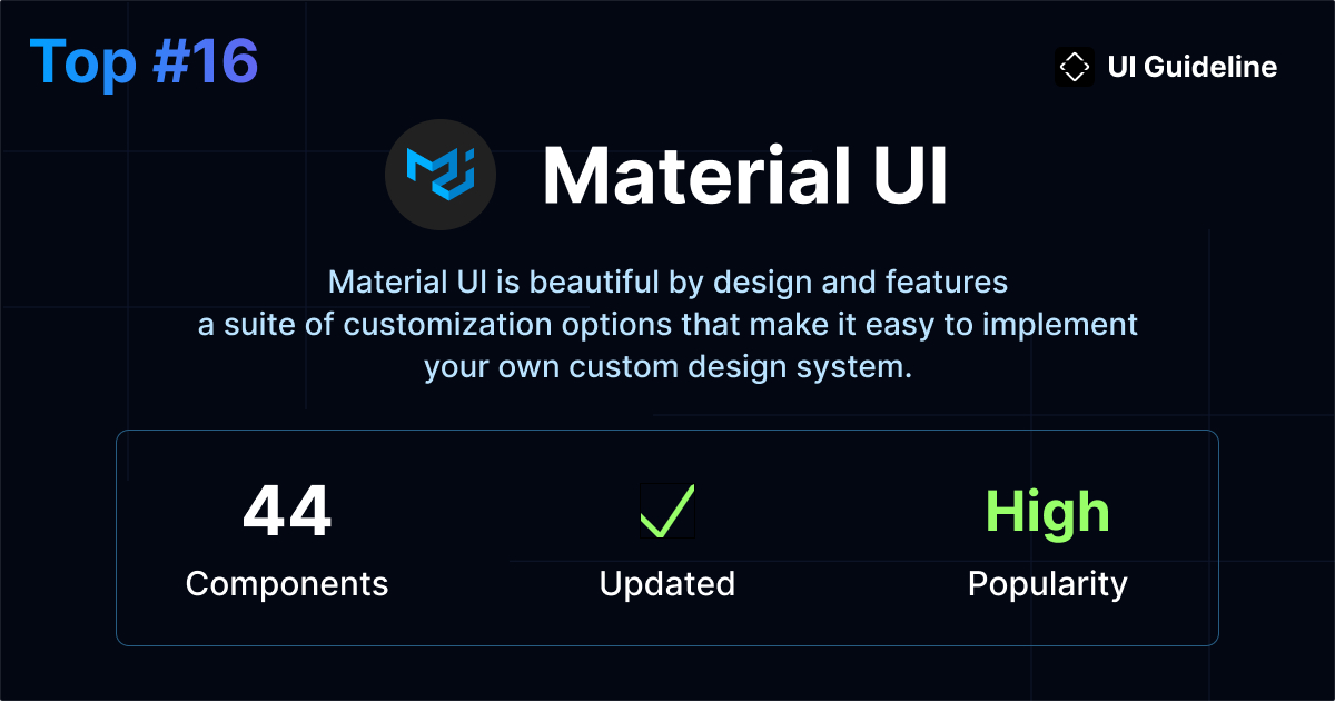 Material UI - UI Guideline